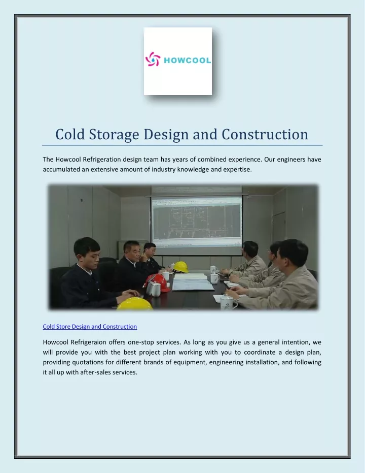 PPT - Cold Storage Design and Construction PowerPoint Presentation ...