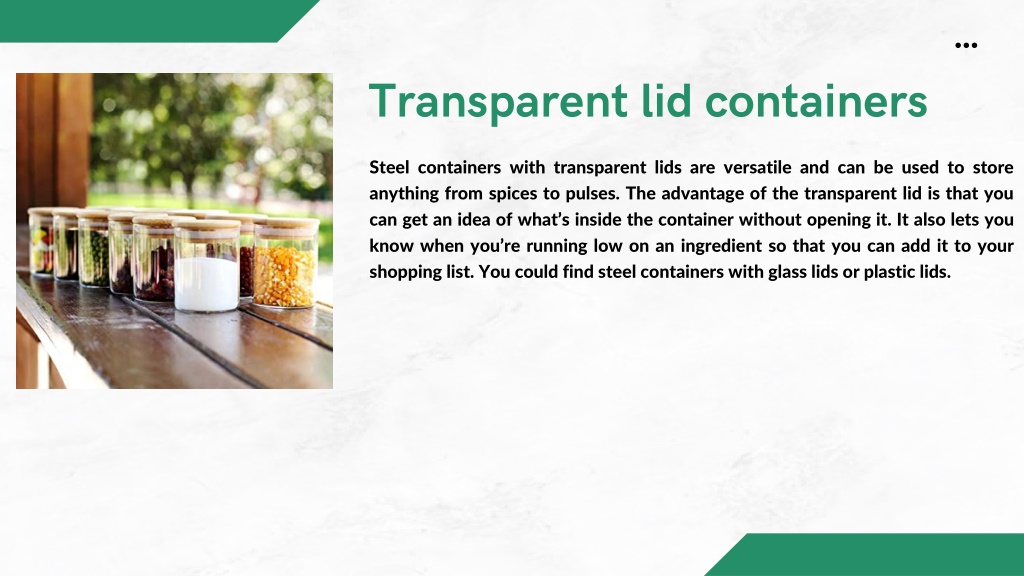 PPT - 12 Kitchen Storage Containers, That You Must Have In Your Kitchen ...