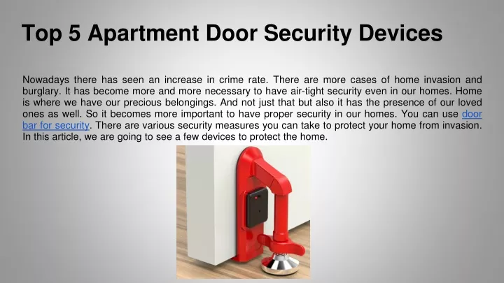 PPT - Top 5 Apartment Door Security Devices PowerPoint Presentation ...