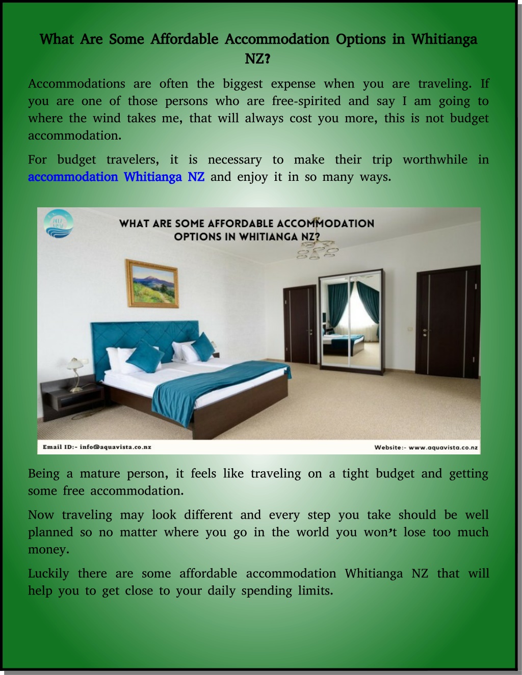 PPT - Some Affordable Accommodation Options in Whitianga NZ PowerPoint ...