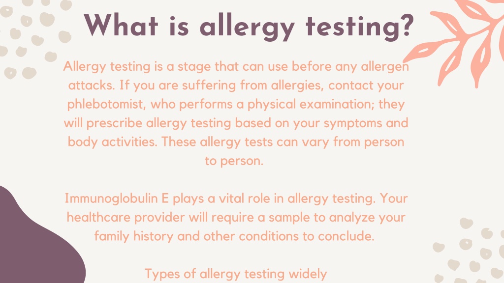 PPT - Are you interested to know about the types of Allergy testing? If ...