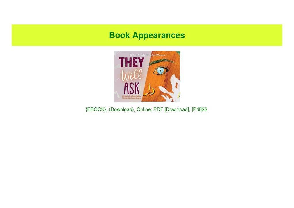 PPT - Pdf [download]^^ They Will Ask A Story About Embracing Our ...