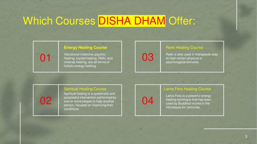 PPT - Disha Dham provides Energy Healing Course PowerPoint Presentation - ID:11752589