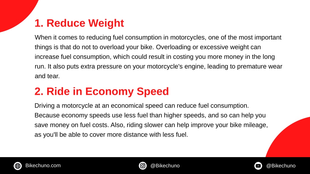 PPT - How To Reduce Fuel Consumption In Motorcycles PowerPoint ...