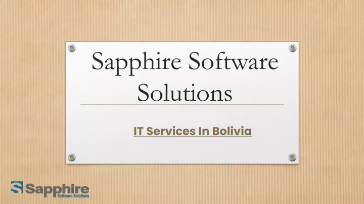PPT - IT Services In Bolivia PowerPoint Presentation, free download ...