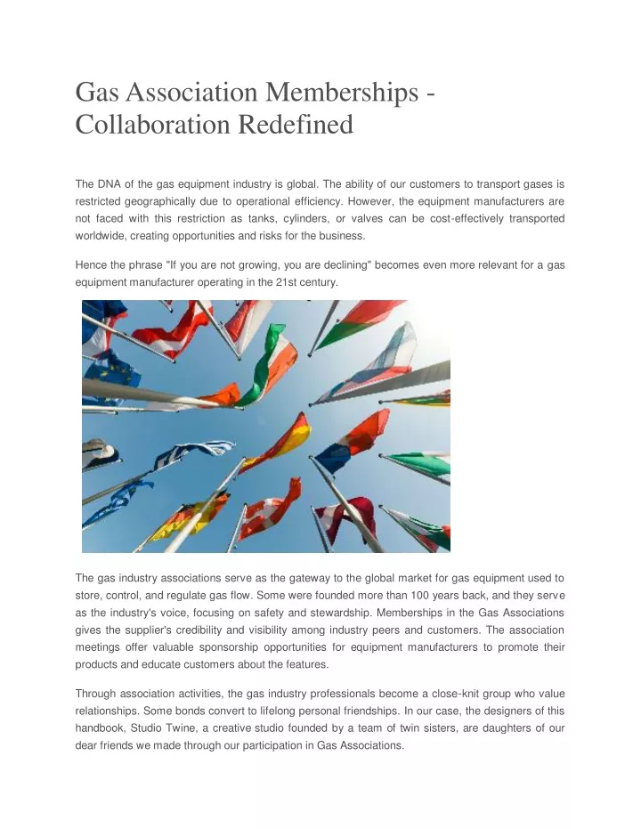 PPT - Gas Association Memberships - Collaboration Redefined PowerPoint Presentation - ID:11754086