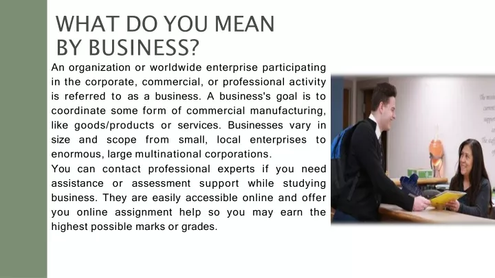 PPT - What do you mean by business PowerPoint Presentation, free ...