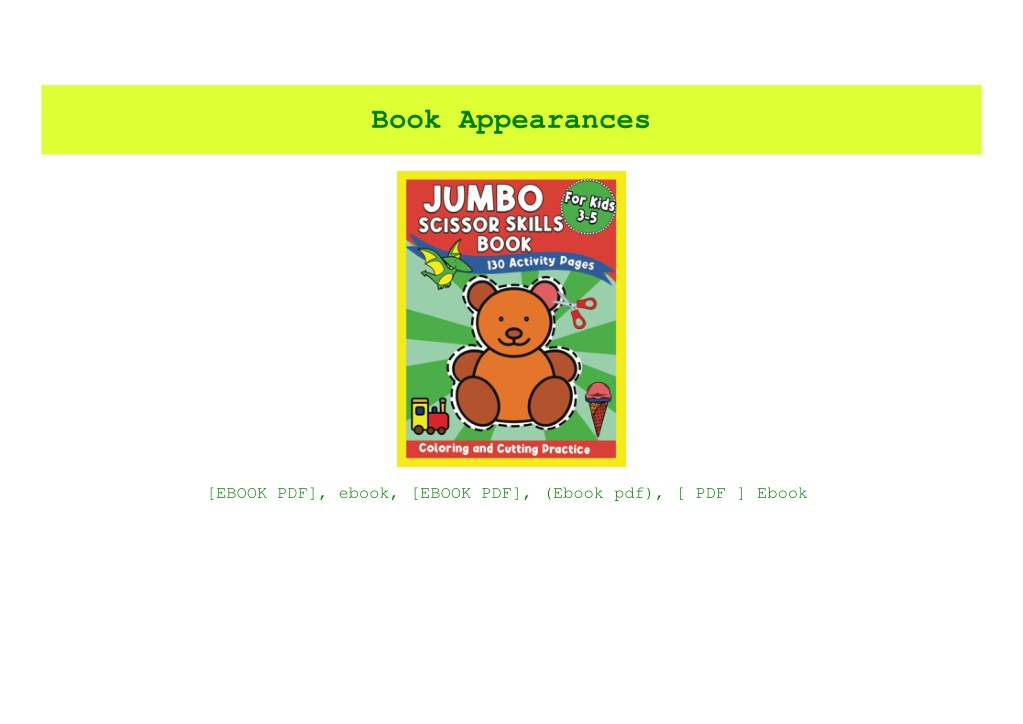 PPT - [DOWNLOAD] Jumbo Scissor Skills Book for Kids 3-5 Practice ...