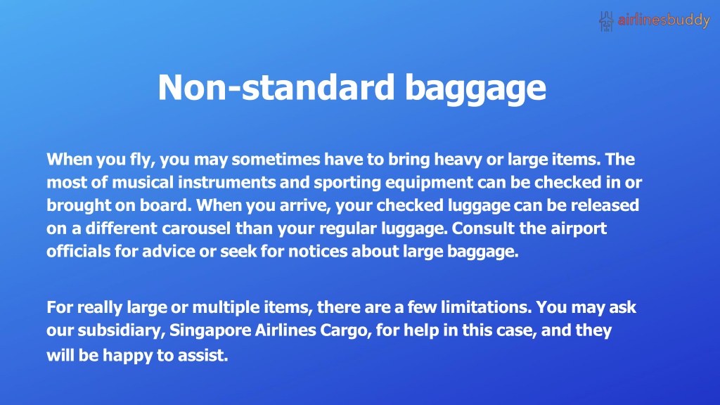PPT - Singapore Airlines Baggage Inquiries PowerPoint Presentation ...
