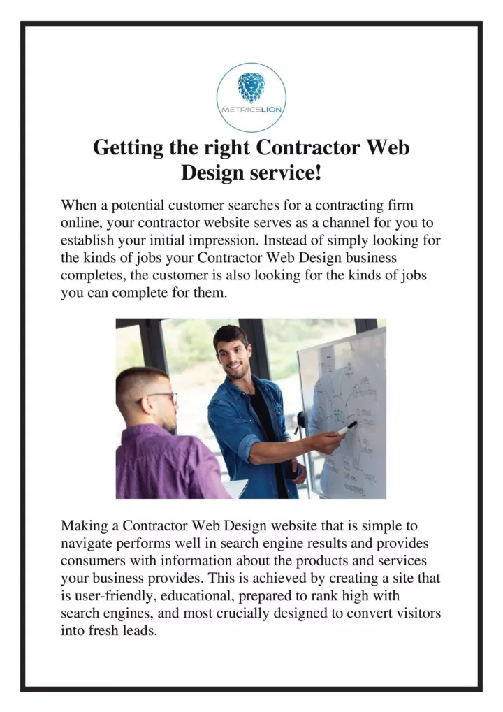 PPT - Getting the right Contractor Web Design service! PowerPoint ...