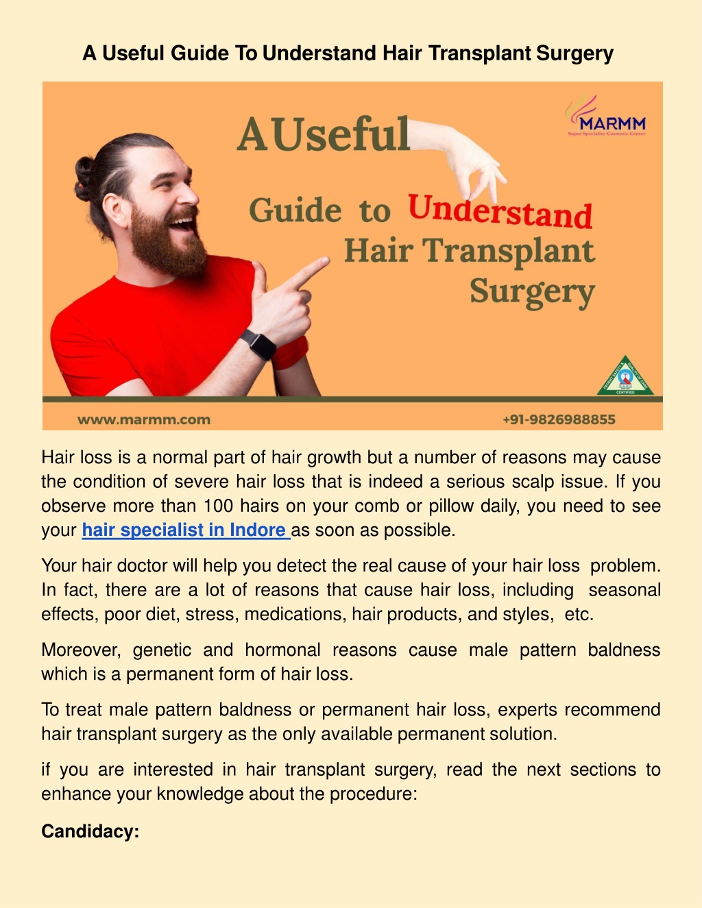 Ppt A Useful Guide To Understand Hair Transplant Surgery Docx