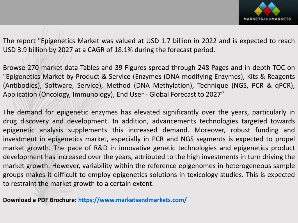 PPT - Which New Trends Are Likely To Be Seen In Epigenetics Market In ...