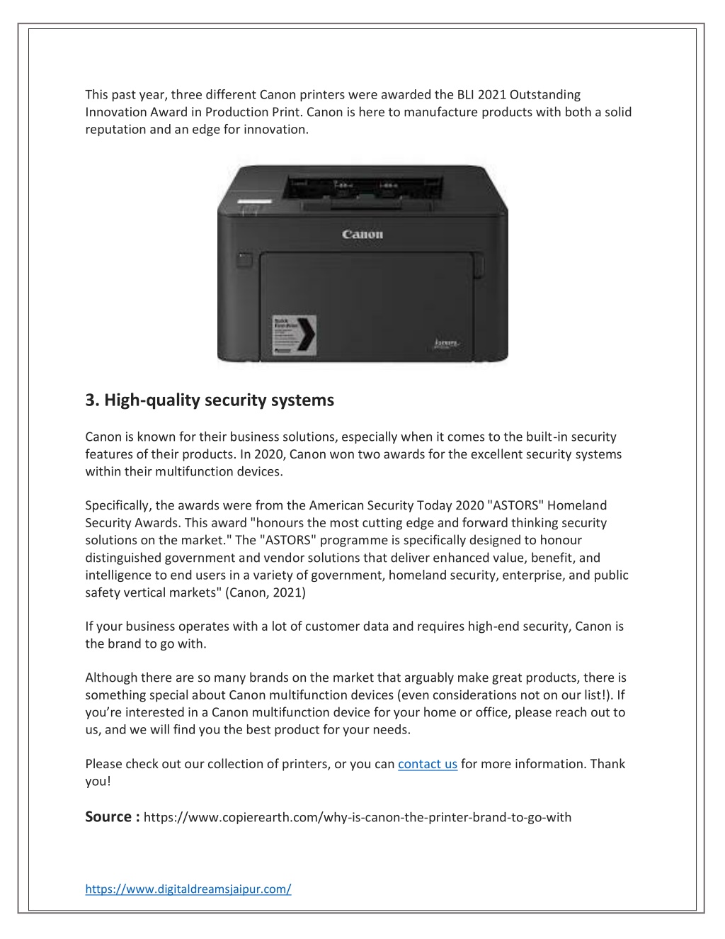 PPT - Reasons To Choose Canon As Your Printer Brand PowerPoint ...