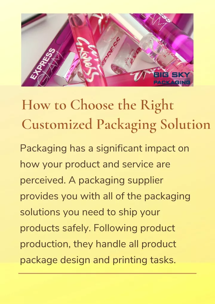 PPT - How to Choose the Right Customized Packaging Solution PowerPoint ...