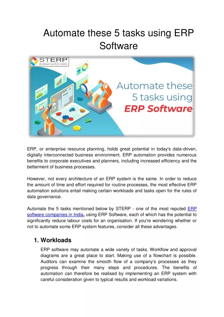 PPT - Automate these 5 tasks using ERP Software PowerPoint Presentation ... PPT - Automate these 5 tasks using ERP Software PowerPoint Presentation ...
