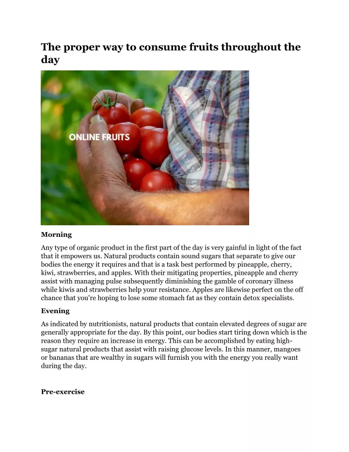 Ppt The Proper Way To Consume Fruits Throughout The Day Powerpoint Presentation Id 11758218