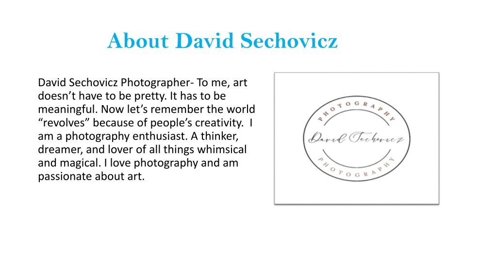 PPT - Perfect Photography Tips by Professional Photographer | David Sechovicz PowerPoint ...