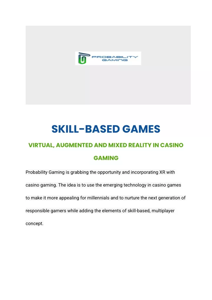PPT - SKILL based GAME PowerPoint Presentation, free download - ID:11758366