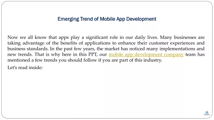 PPT - Emerging Trend of Mobile App Development PowerPoint Presentation - ID:11758912