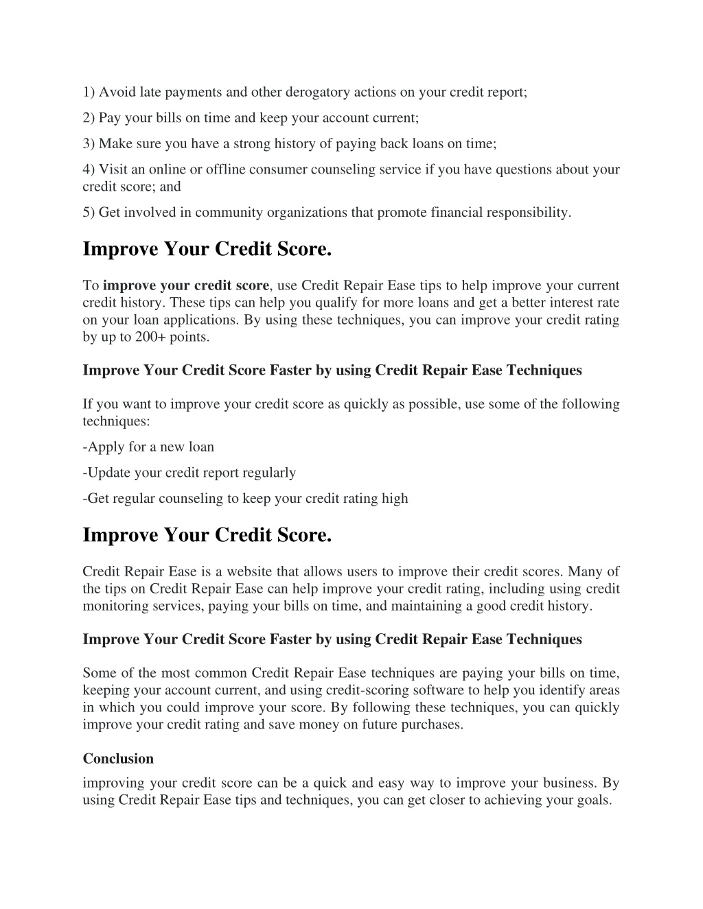 PPT - Credit Repair Ease How to improve your credit score PowerPoint ...