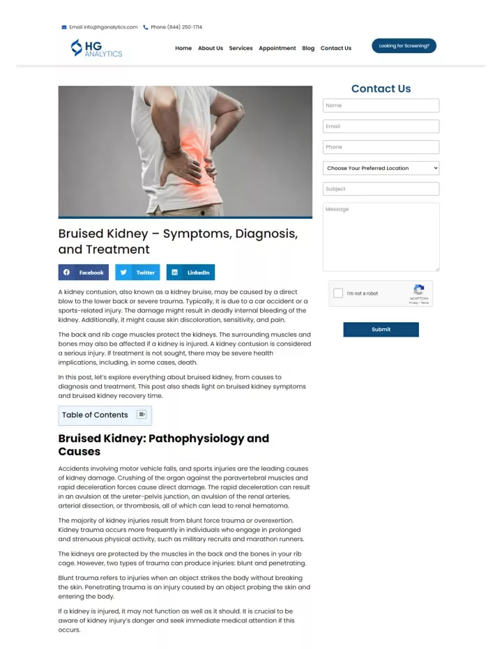 PPT - Bruised Kidney – Symptoms, Diagnosis, and Treatment PowerPoint ...