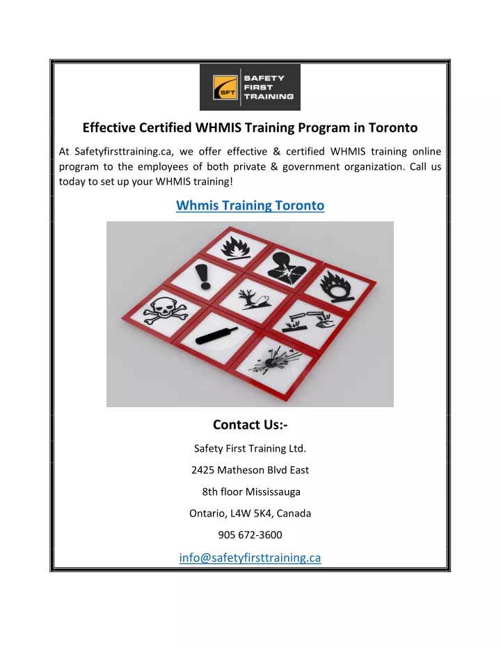 PPT - Effective Certified WHMIS Training Program in Toronto PowerPoint ...