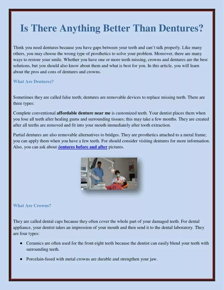 PPT - Is There Anything Better Than Dentures? PowerPoint Presentation ...