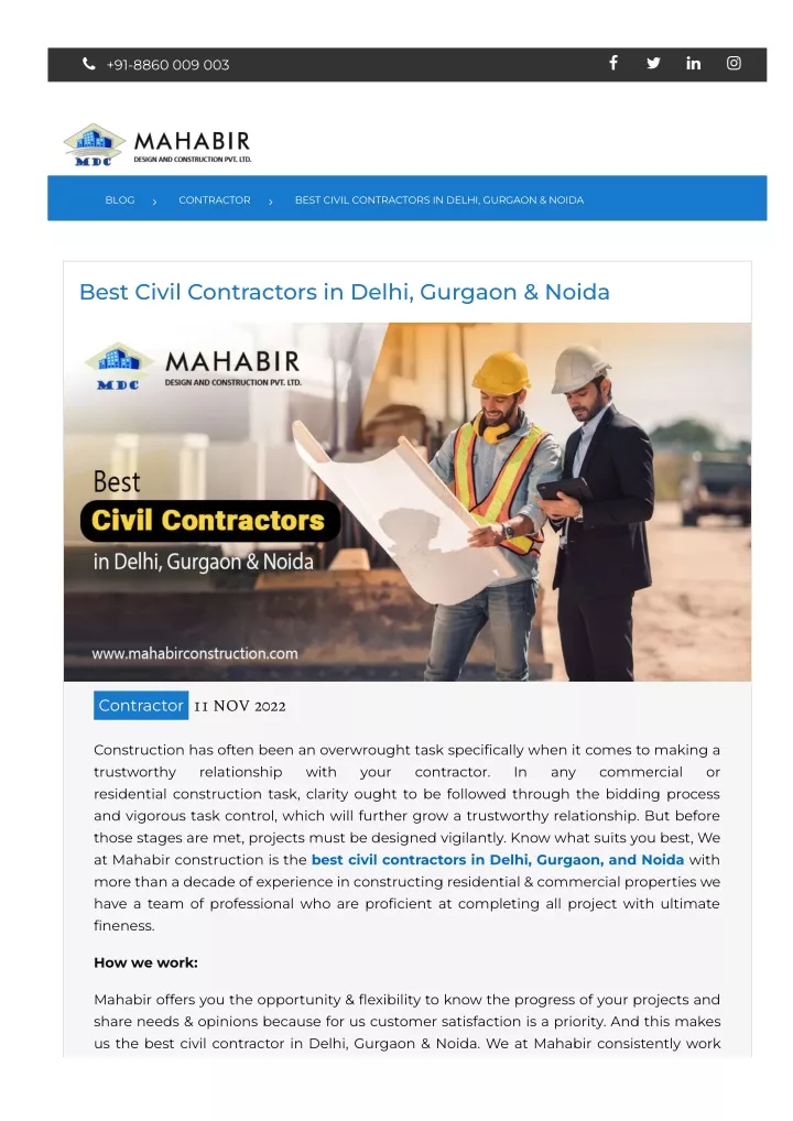 PPT - Best Civil Contractors in Delhi, Gurgaon & Noida PowerPoint ...