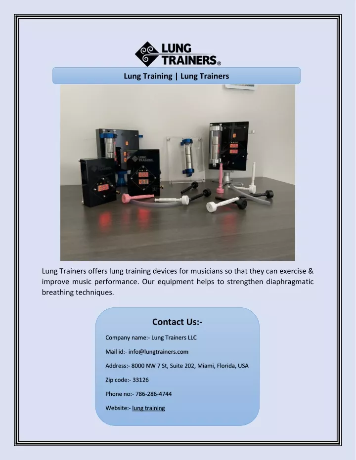 PPT - Lung Training | Lung Trainers PowerPoint Presentation, free ...