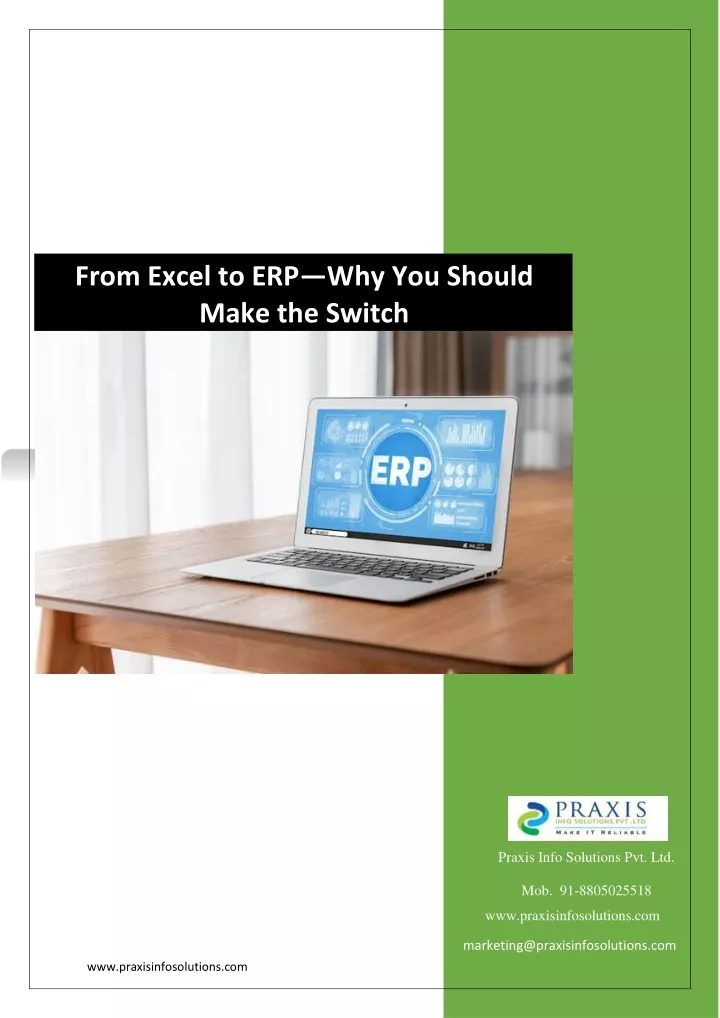 PPT From Excel To ERP Why You Should Make The Switch PowerPoint 