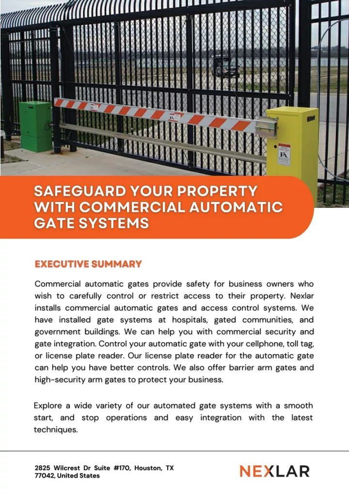 PPT - Safeguard Your Property with Commercial Automatic Gate Systems ...