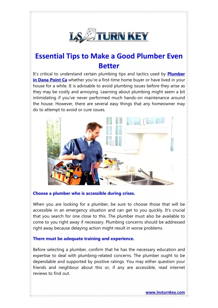 PPT - Essential Tips to Make a Good Plumber Even Better PowerPoint ...