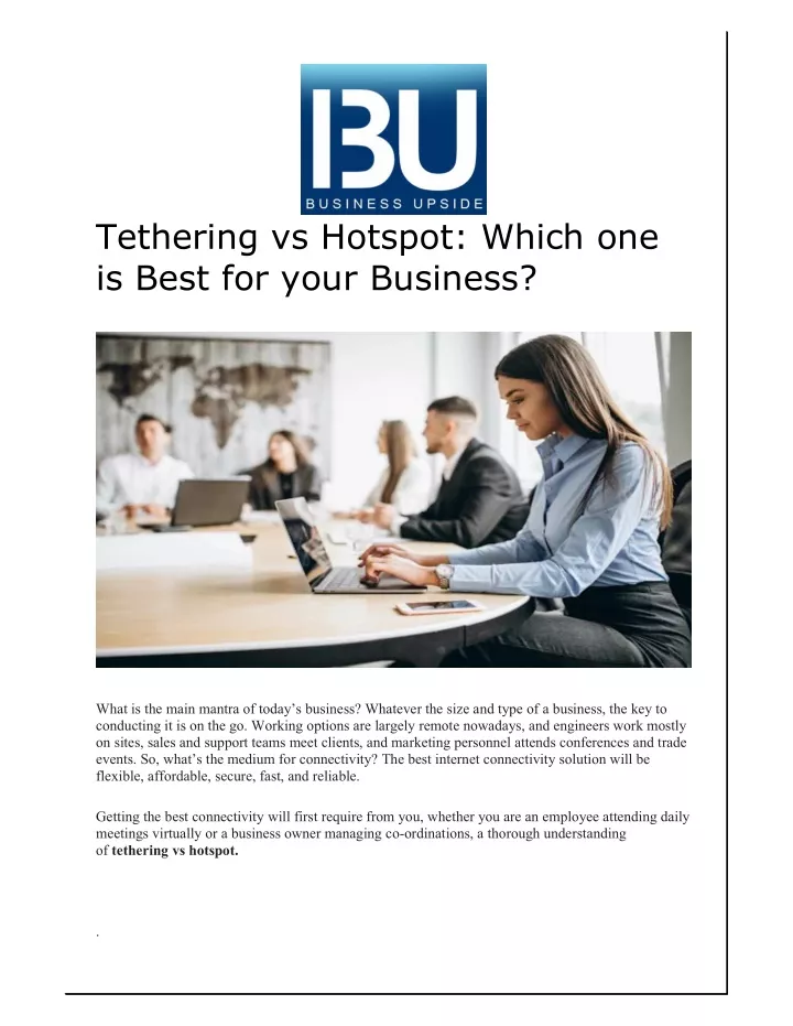 PPT - Tethering vs Hotspot Which one is Best for your Business ...