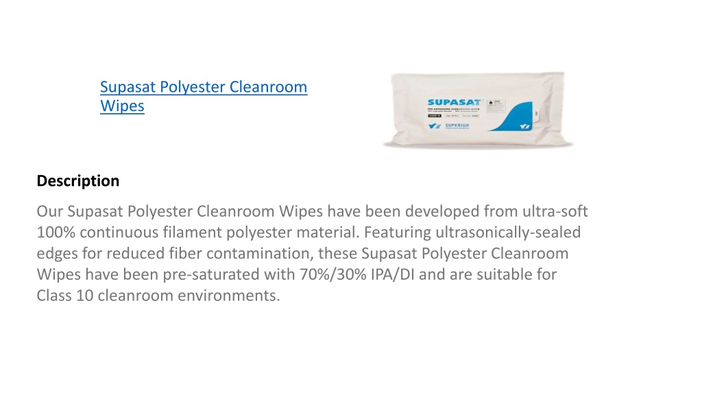 PPT - Wipes, Microfiber wipes, Clean room wipes for surface cleaning ...
