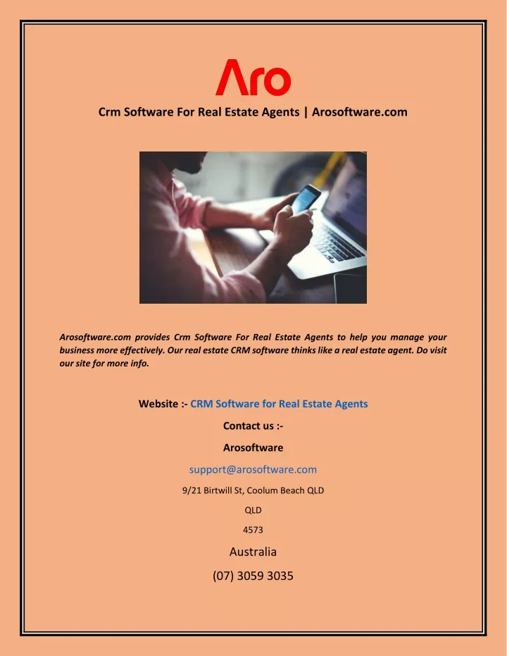 PPT - Crm Software For Real Estate Agents Arosoftware PowerPoint Presentation - ID:11764728