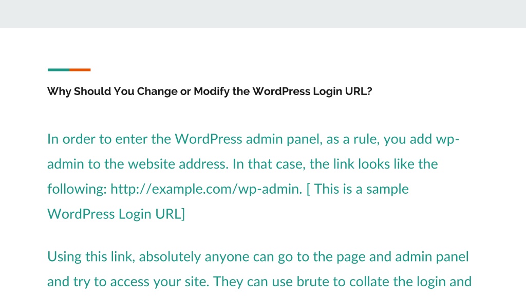 PPT - WordPress Login URL: How to Find, Modify And Manage It ... PPT - WordPress Login URL: How to Find, Modify And Manage It ...