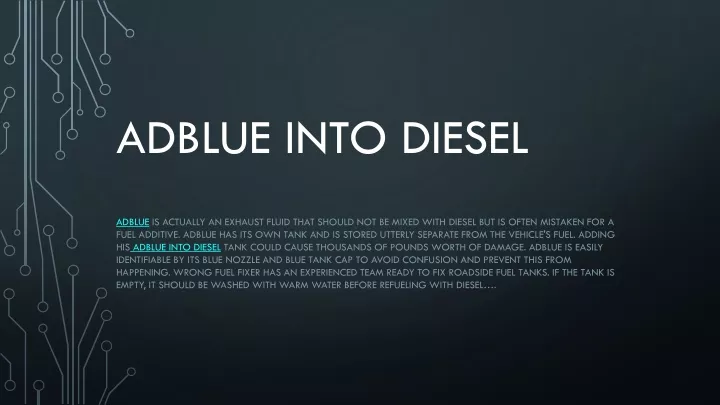 PPT - Adblue into diesel PowerPoint Presentation, free download - ID ...