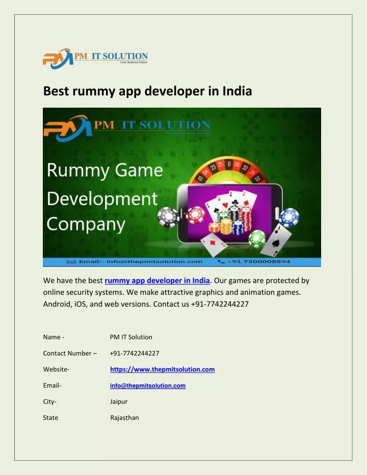 PPT - Best rummy app developer in India PowerPoint Presentation, free ...