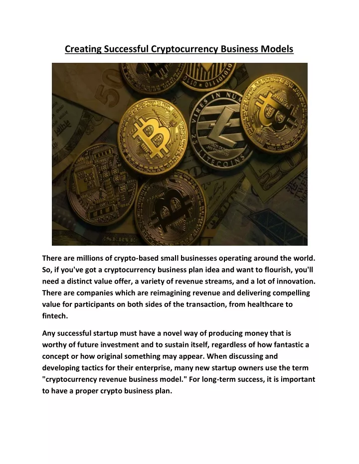 PPT - Creating Successful Cryptocurrency Business Models PowerPoint Presentation - ID:11765798