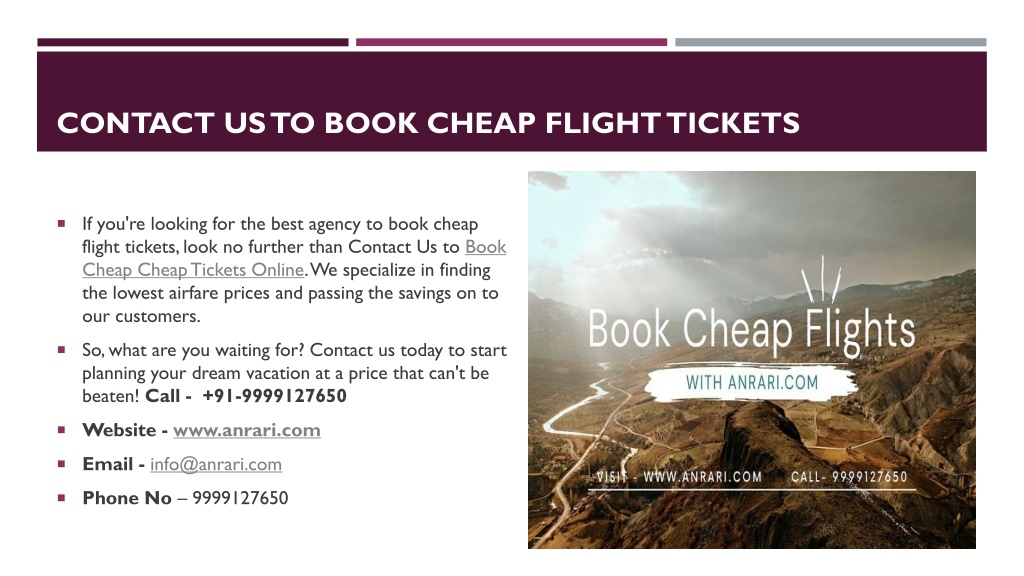 Ppt Best Agency To Book Cheap Flight Tickets Anrari Powerpoint