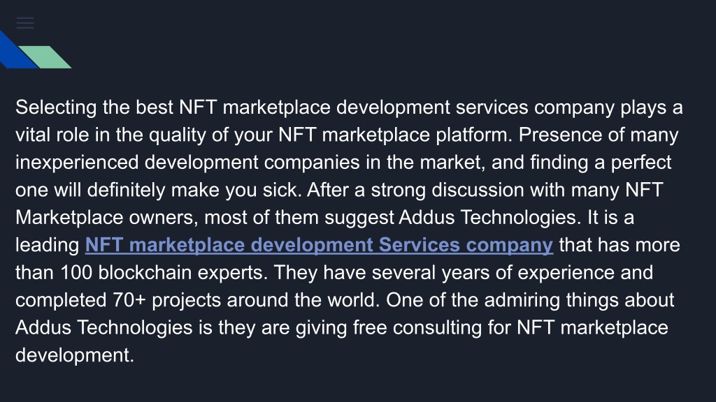 PPT - NFT Marketplace Development Services Company PowerPoint ...