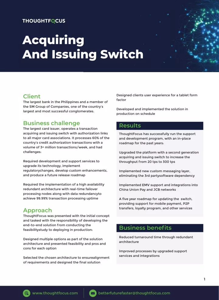 PPT - PL-Major-financial-institution-acquiring-and-issuing-switch ...