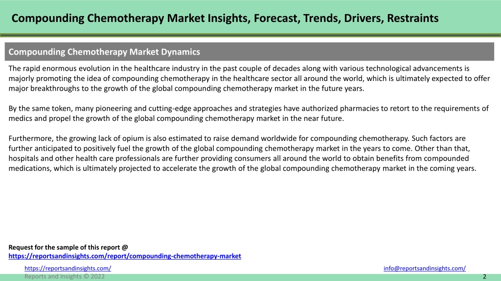 PPT - Compounding Chemotherapy Market Share, Top Manufacturers And ...