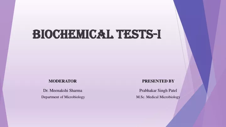 PPT - BIOCHEMICAL TEST 1 PowerPoint Presentation, free download - ID ...