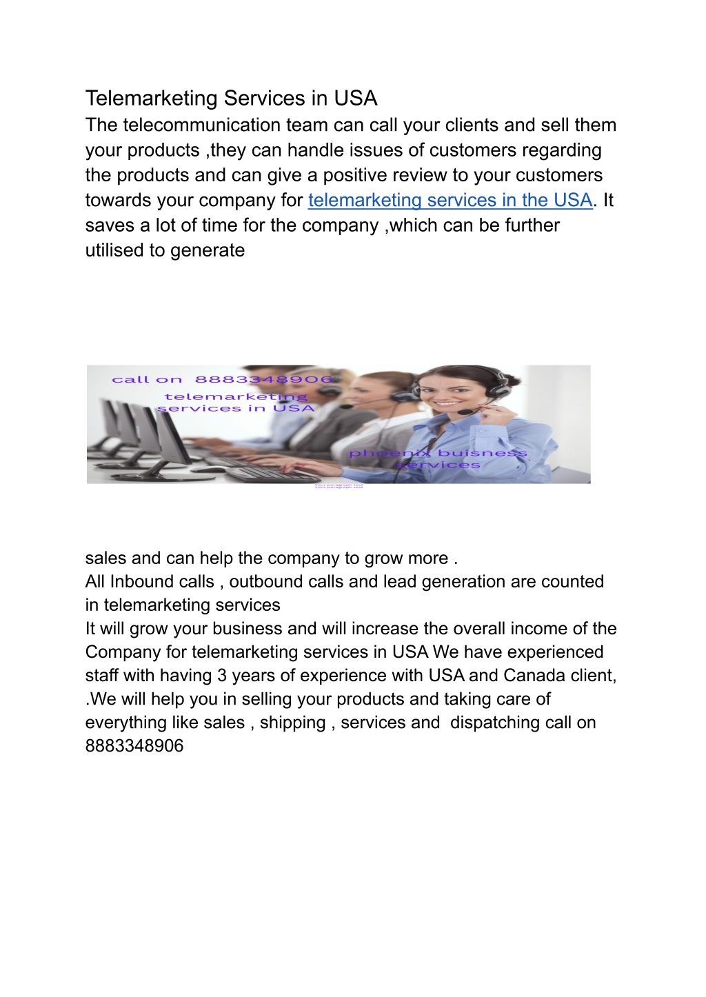 PPT - B2B telemarketing in USA PowerPoint Presentation, free download ...