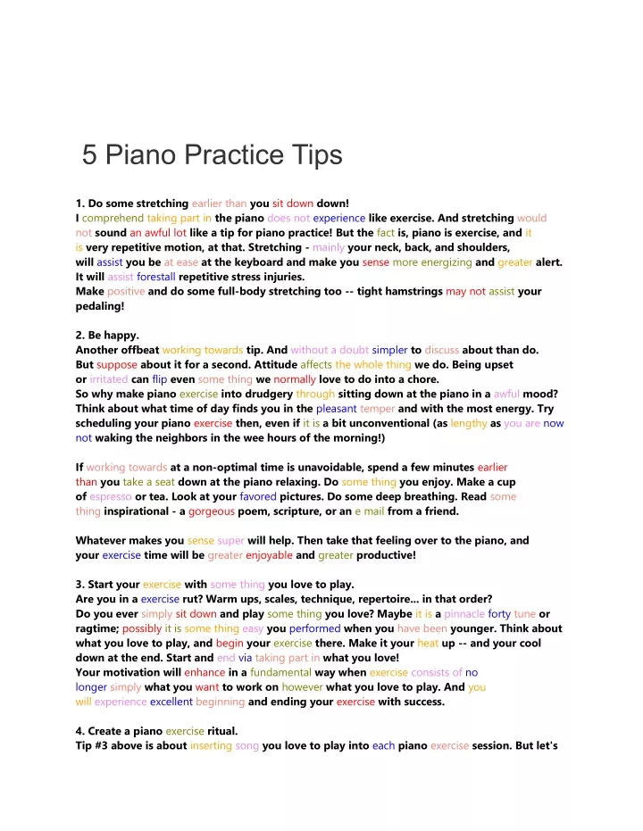 PPT - 5 Piano Practice Tips PowerPoint Presentation, free download - ID ...