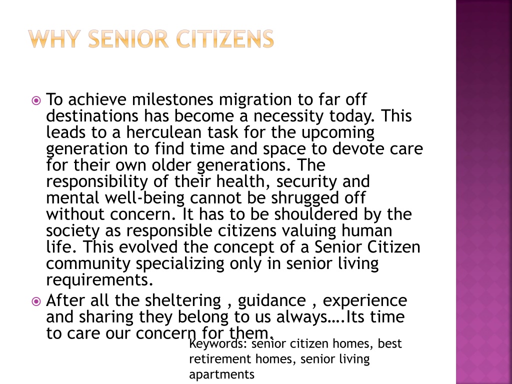 PPT - Best Senior Citizens Home in Coimbatore|Luxury Senior Citizen ...