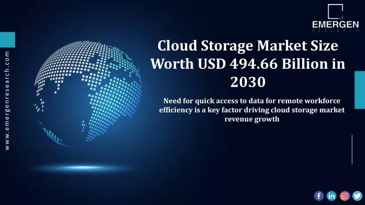 PPT - Cloud Storage Market Size Analysis, Drivers, Restraints, Key ...