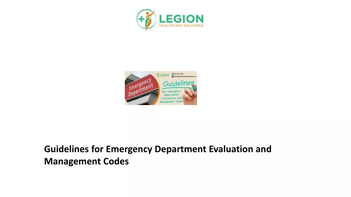 PPT - Guidelines for Emergency Department Evaluation and Management ...