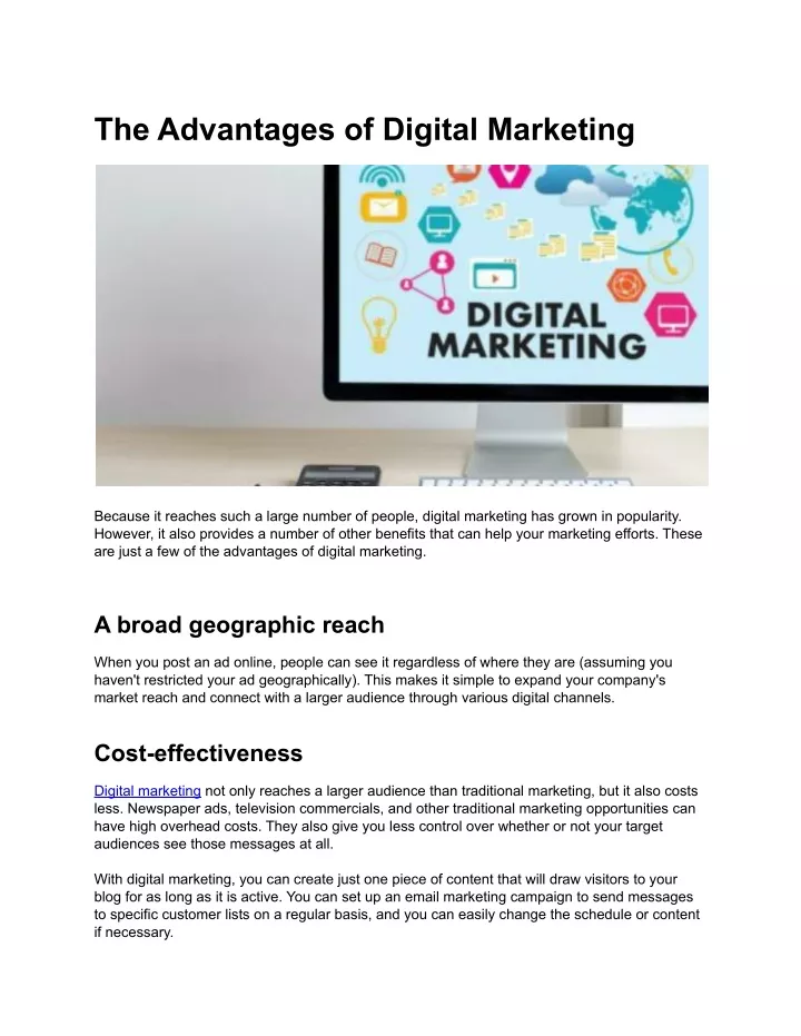 PPT - The Advantages of Digital Marketing PowerPoint Presentation, free ... PPT - The Advantages of Digital Marketing PowerPoint Presentation, free ...